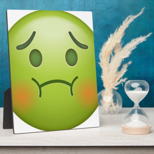 Sick note Emoji Face Plaque | Zazzle