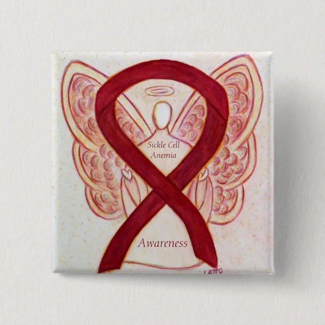 Sickle Cell Anemia Angel Awareness Ribbon Pin | Zazzle
