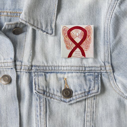 Sickle Cell Anemia Angel Awareness Ribbon Pins | Zazzle