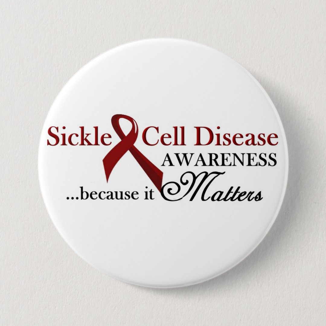 Sickle Cell Anemia Awareness Button | Zazzle