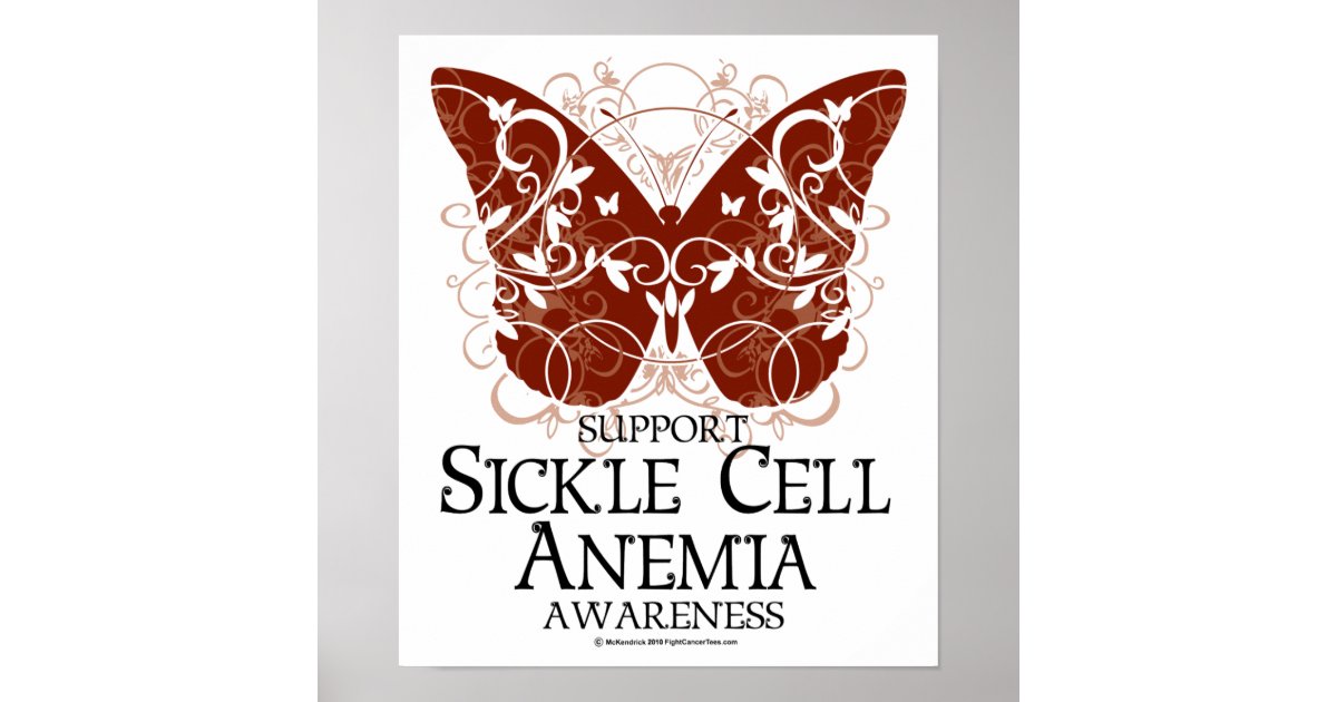 Sickle Cell Anemia Butterfly Poster | Zazzle