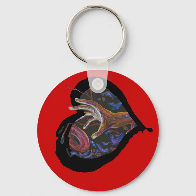 Sickle Cell Awareness Heart - Hope Keychain | Zazzle