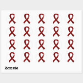 Sickle Cell Disease Burgundy Ribbon 3 Classic Round Sticker | Zazzle