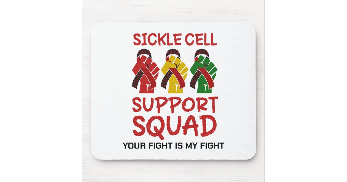 SICKLE CELL SUPPORT SQUAD with Custom Text Mouse Pad | Zazzle