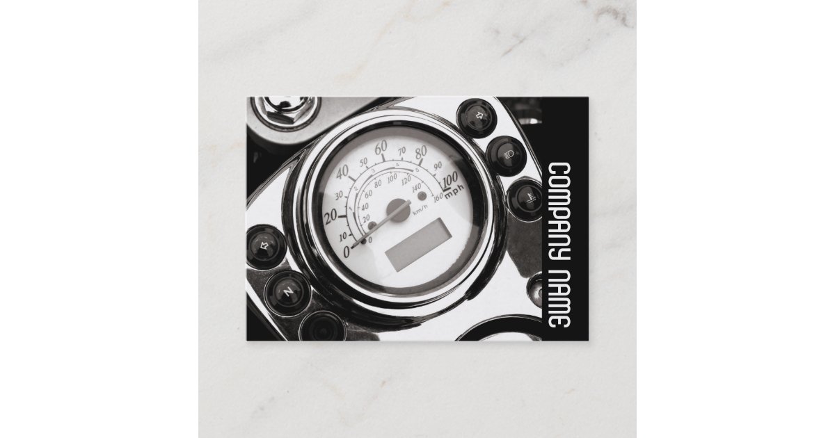 Side Band - Motorcycle Speedometer Business Card | Zazzle