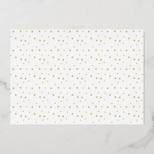 Side Calligraphy Merry Christmas Gold Photo Foil Holiday Card | Zazzle