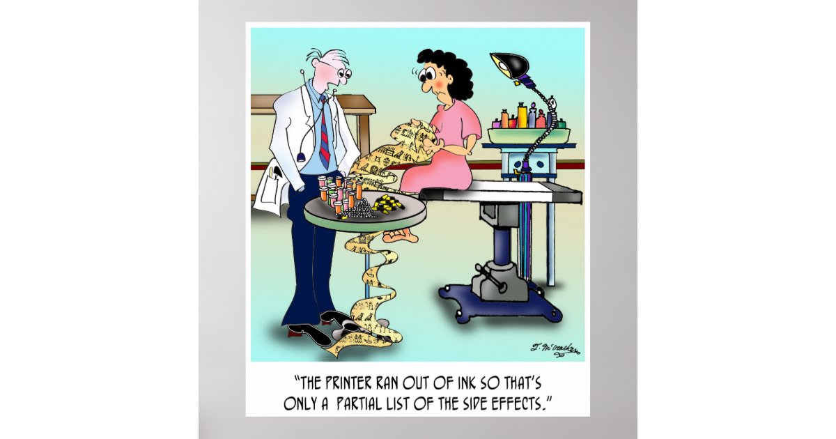 Side Effects Cartoon 9486 Poster | Zazzle