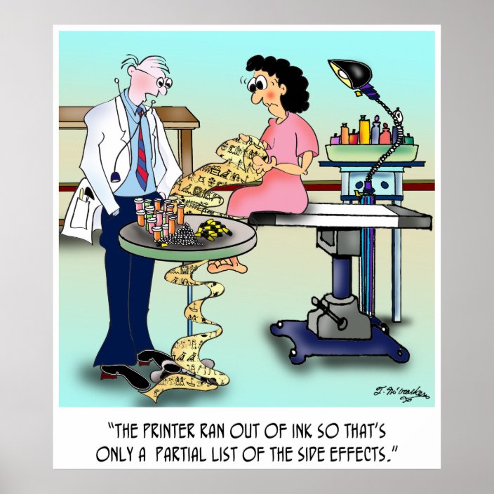 Side Effects Cartoon 9486 Poster | Zazzle.com