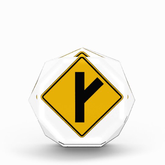 Side Road Oblique Right, Traffic Warning Sign, USA Award | Zazzle.com