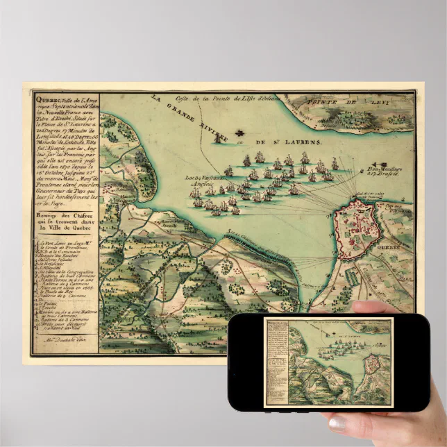 Siege of Quebec Map Poster | Zazzle