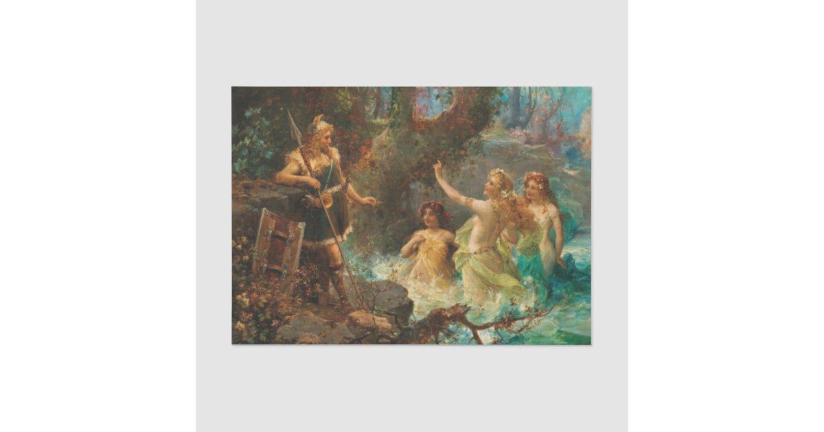 Siegfried und die Rheintochter by Hans Zatzka Tissue Paper | Zazzle