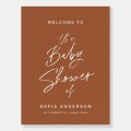 SIENNA Baby Shower Welcome Sign 18x24 Foam Board | Zazzle