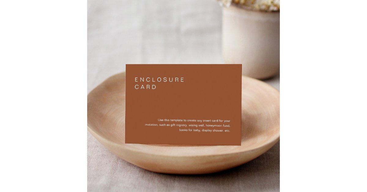 SIENNA Bohemian Enclosure Card Invitation Insert | Zazzle