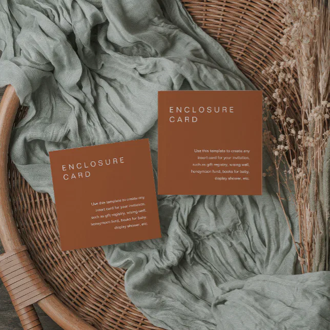 SIENNA Bohemian Enclosure Card Invitation Insert | Zazzle