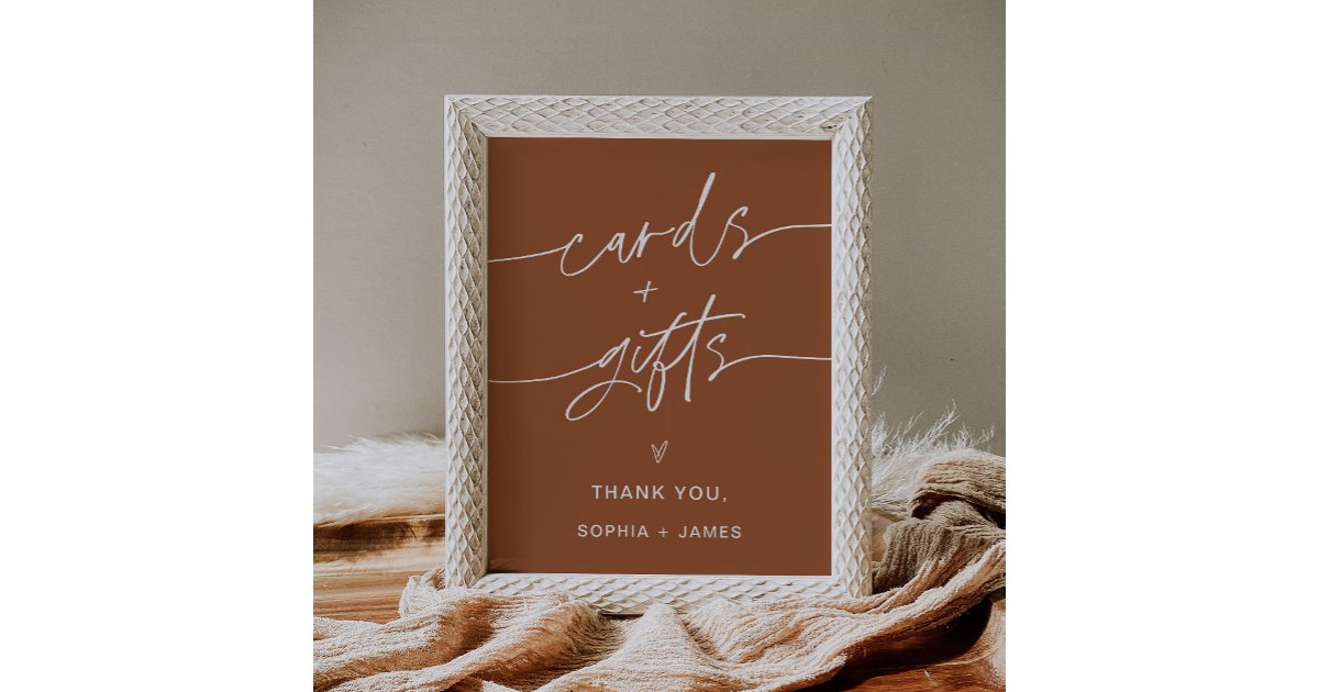 SIENNA Cards and Gifts Wedding Sign | Zazzle