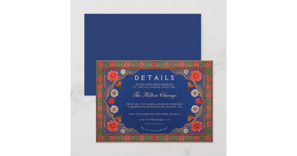 SIENNA I : Wedding Details Card | Zazzle