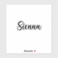 Sienna Name - Handwritten Calligraphy Sticker | Zazzle