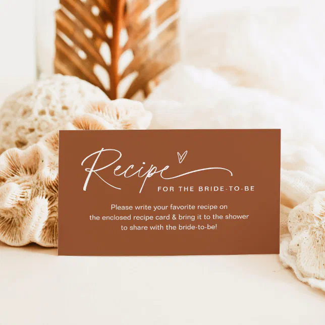 SIENNA Recipe Insert Card | Zazzle