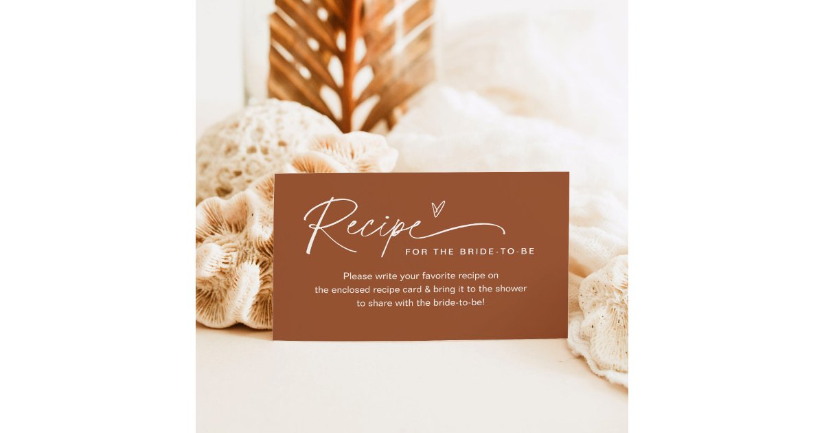 SIENNA Recipe Insert Card | Zazzle