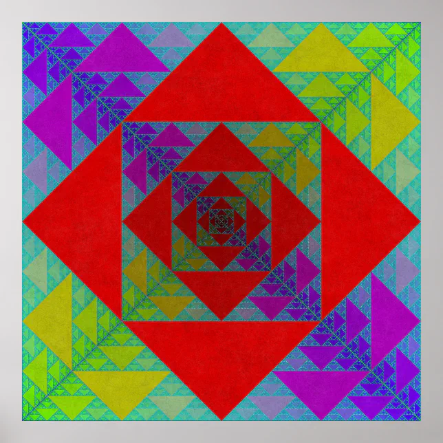 Sierpinski Square Poster | Zazzle