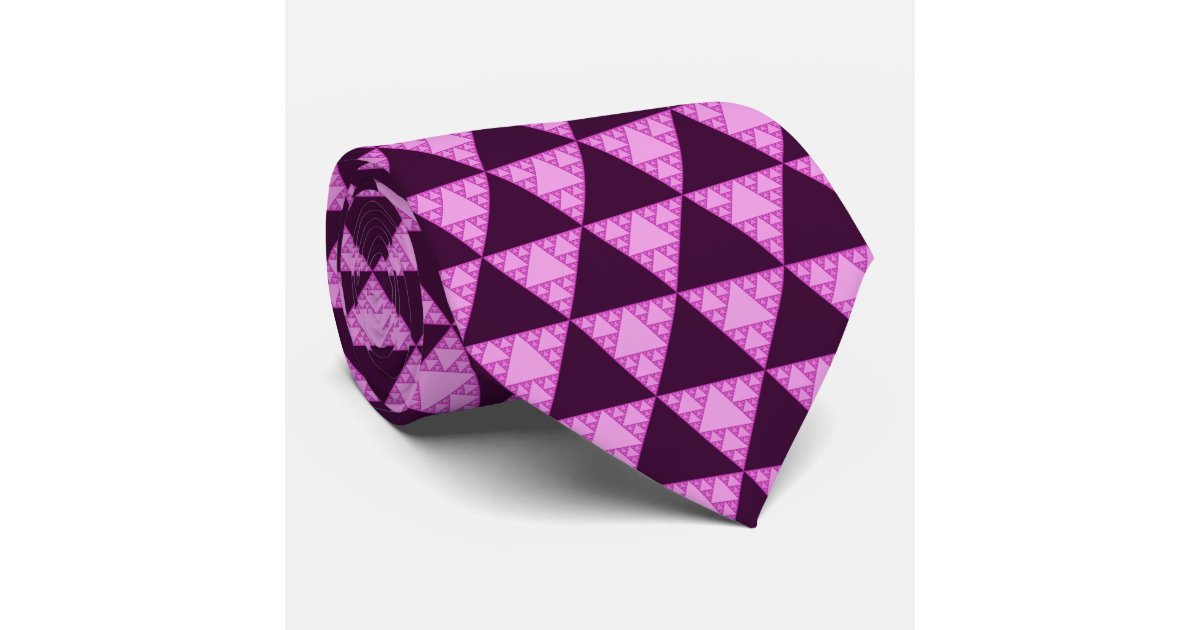 Sierpinski Triangle as a Pink Triangle LGBTQ+ Neck Tie | Zazzle