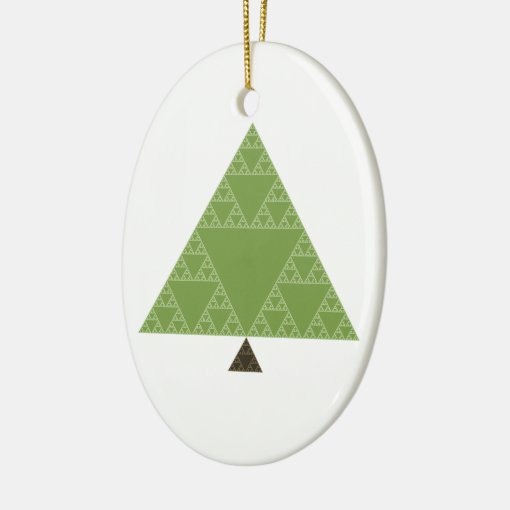 Sierpinski Triangle Tree Ceramic Ornament | Zazzle