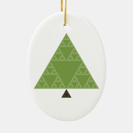 Sierpinski Triangle Tree Ceramic Ornament | Zazzle