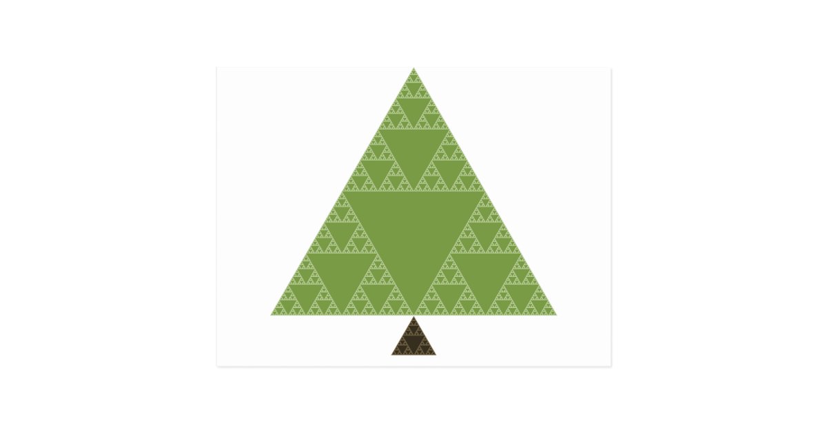 Sierpinski Triangle Tree Postcard | Zazzle.com