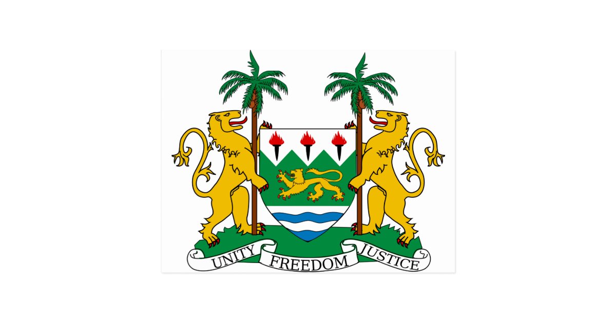Sierra Leone Coat of Arms Postcard | Zazzle