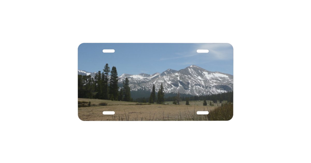Sierra Nevada Mountains I from Yosemite License Plate | Zazzle