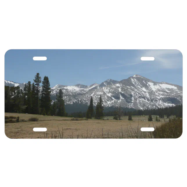 Sierra Nevada Mountains I from Yosemite License Plate | Zazzle