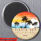 Siesta Key Florida Beach Retro Sunset Souvenir 80s Magnet | Zazzle