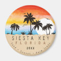 Siesta Key Florida Beach Retro Sunset Souvenir 80s Magnet | Zazzle