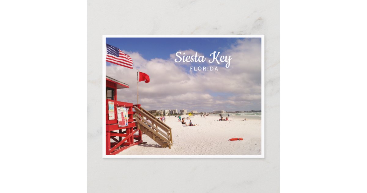 Siesta Key, Florida beach scene photo Postcard | Zazzle