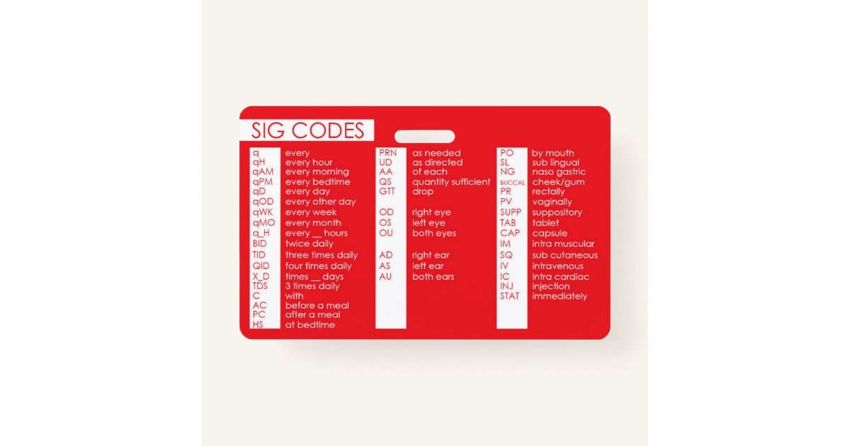 Sig code badge | Zazzle