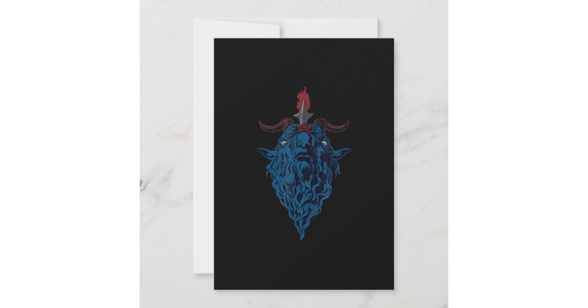 Sigil Of Baphomet Goat Of Mendes Satan Dark Goth Holiday Card | Zazzle