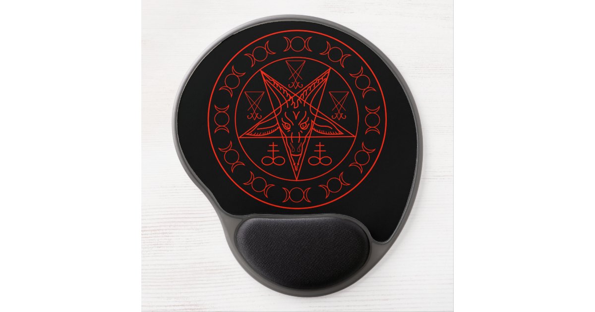 Sigil of Baphomet triple moon and sigil of lucifer Gel Mouse Pad | Zazzle