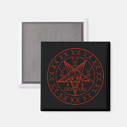 Sigil of Baphomet triple moon and sigil of lucifer Magnet | Zazzle