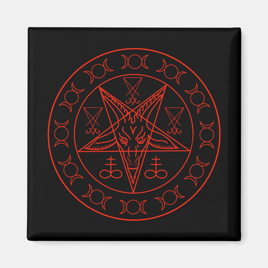 Sigil of Baphomet triple moon and sigil of lucifer Magnet | Zazzle