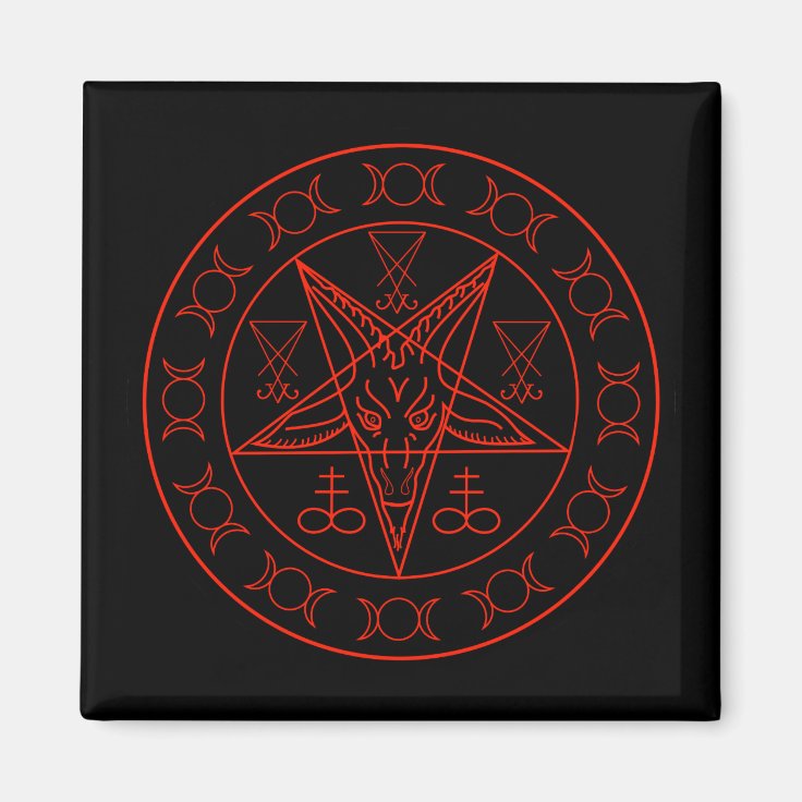Sigil of Baphomet triple moon and sigil of lucifer Magnet | Zazzle