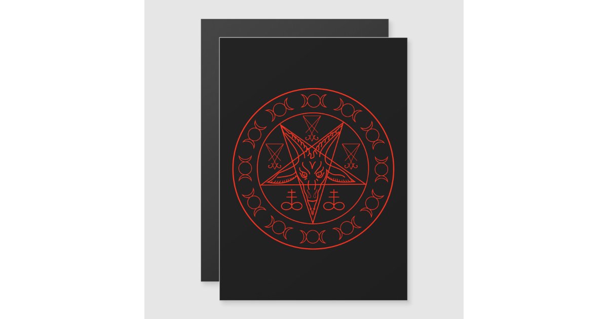 Sigil of Baphomet triple moon and sigil of lucifer Magnetic Invitation ...