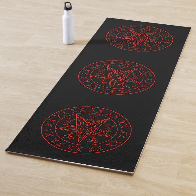 Sigil of Baphomet triple moon and sigil of lucifer Yoga Mat | Zazzle