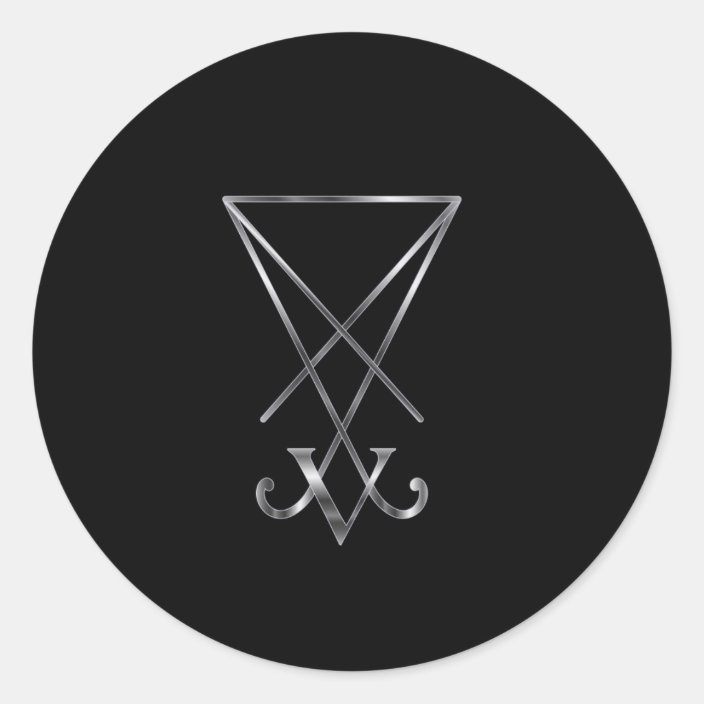 Sigil of Lucifer- A symbol of satanism Classic Round Sticker | Zazzle.com
