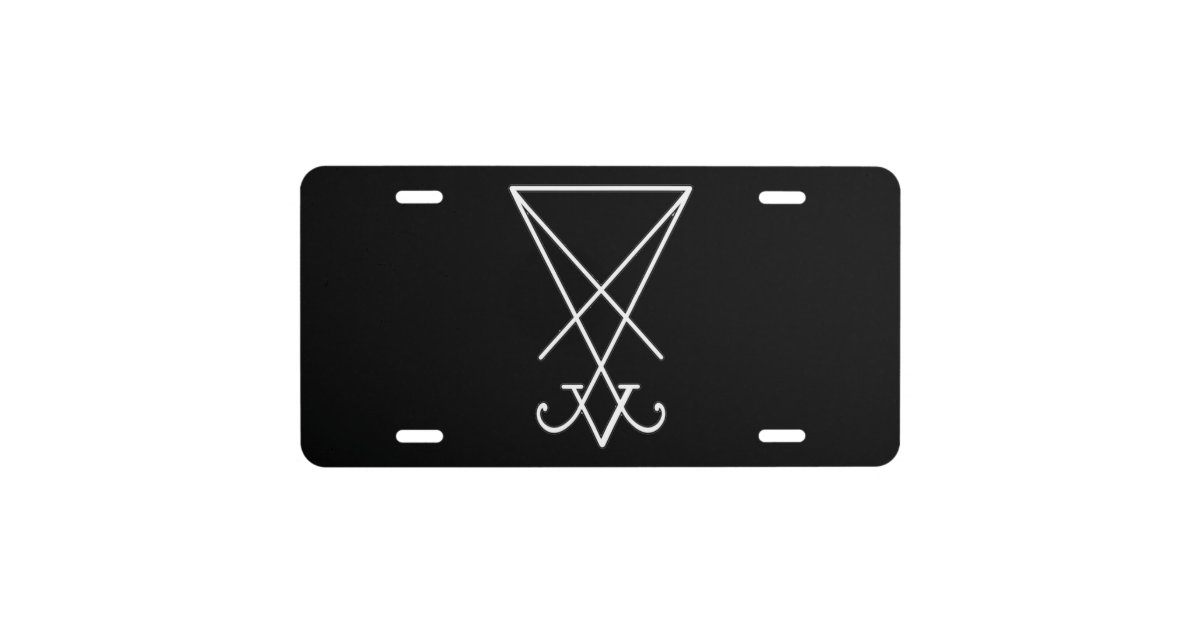 Sigil of Lucifer License Vanity Plate | Zazzle