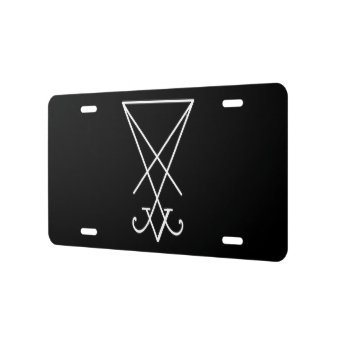 Sigil of Lucifer License Vanity Plate | Zazzle