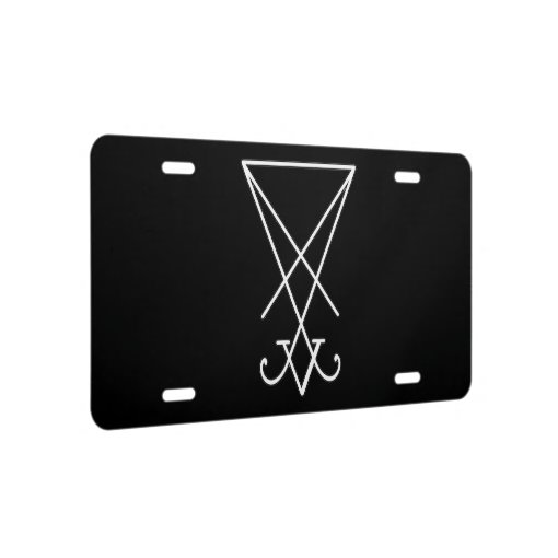 Sigil of Lucifer License Vanity Plate | Zazzle