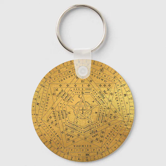 Sigillum Dei Seal of God Angelic John Dee Diagram Keychain | Zazzle