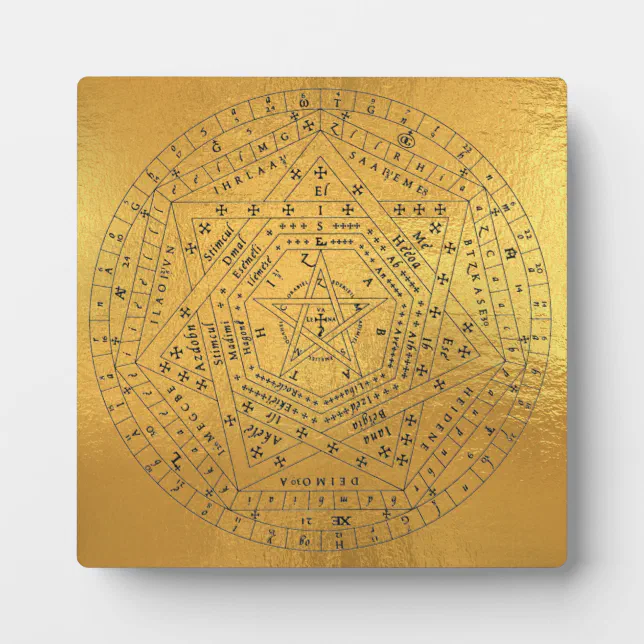 Sigillum Dei Seal of God Angelic John Dee Diagram Plaque | Zazzle