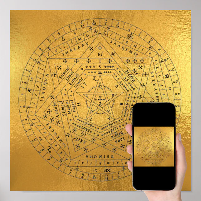Sigillum Dei Seal of God Angelic John Dee Diagram Poster | Zazzle