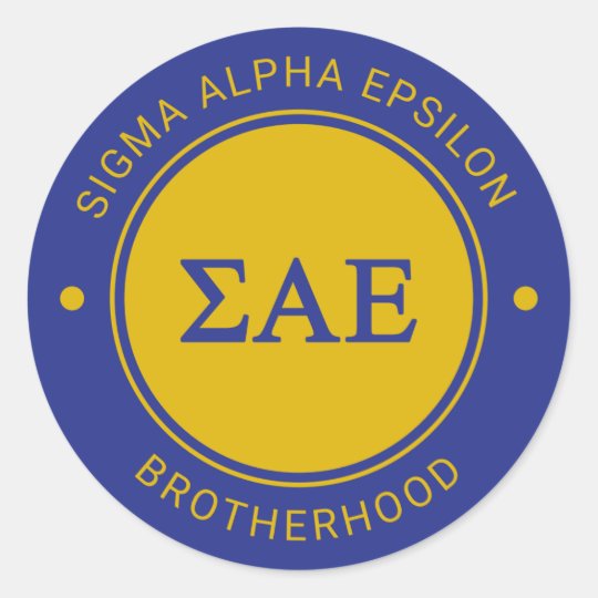 Sigma Alpha Epsilon | Badge Classic Round Sticker | Zazzle.com
